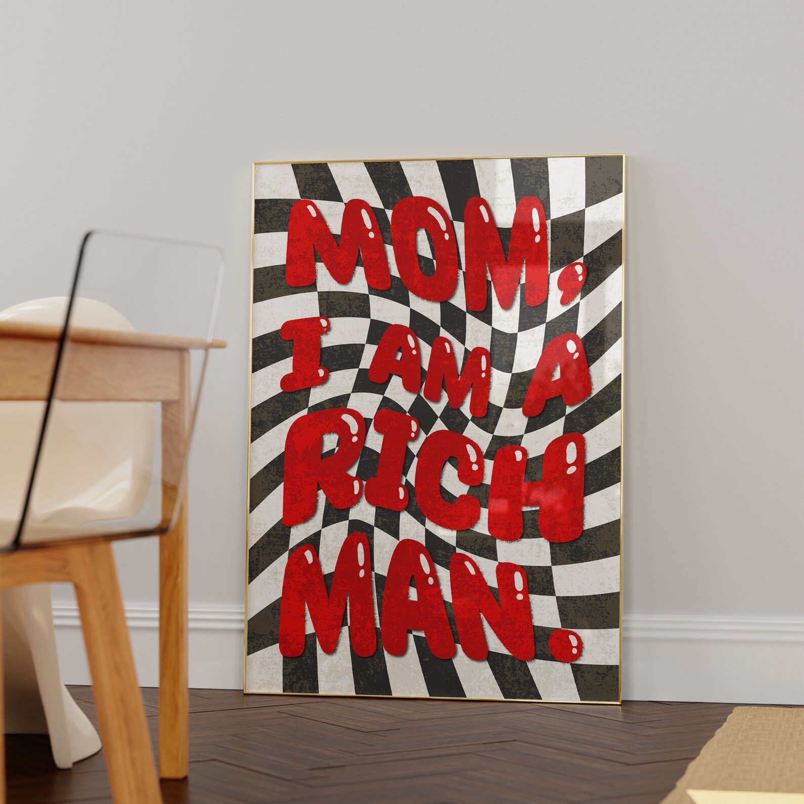 Mom I Am A Rich Man Poster, Cher Quotes Print, Maximalist Home Decor ...