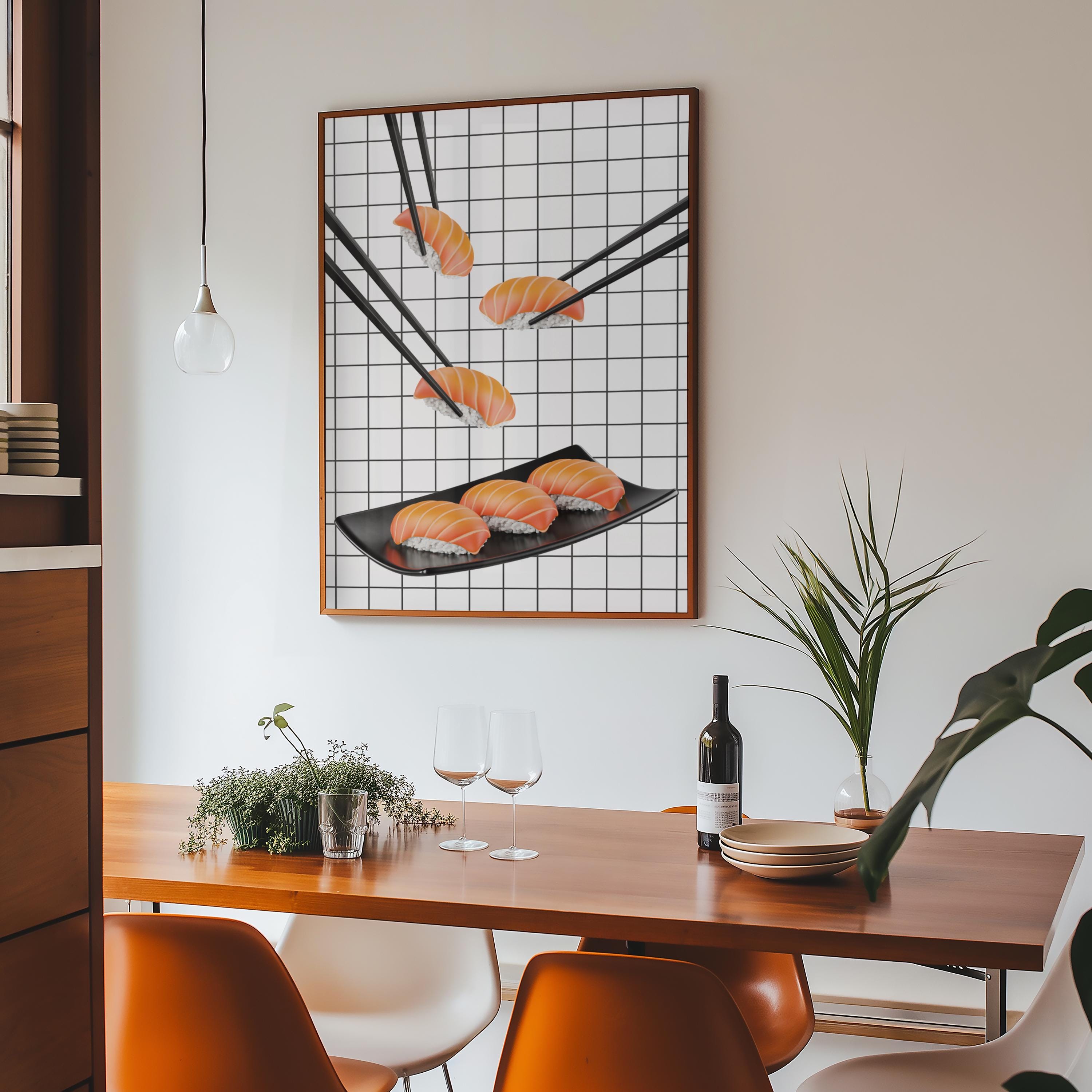 Sushi Roll Printable Wall Art, Japanese Kitchen Decor Print, Japanese ...