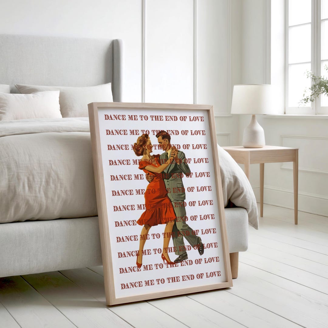 Vintage Couple Dance Print, Romantic Valentine's Day Decor (digital ...
