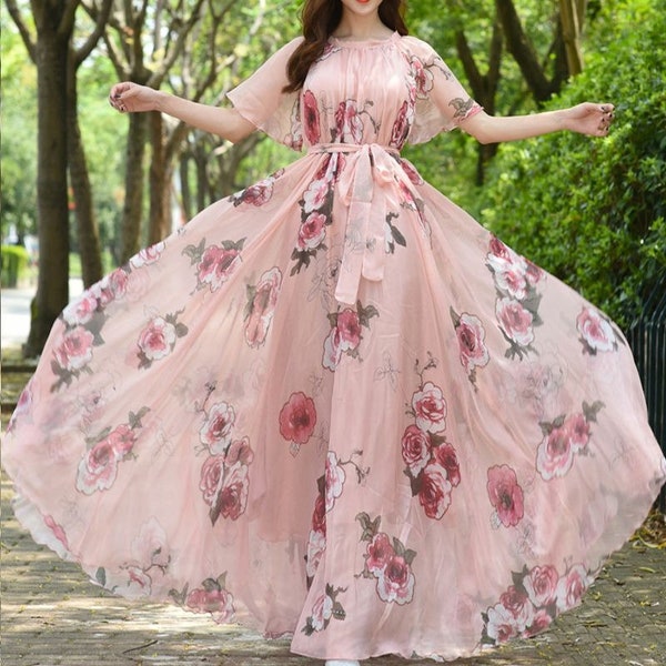Long Flowy Dress - Etsy