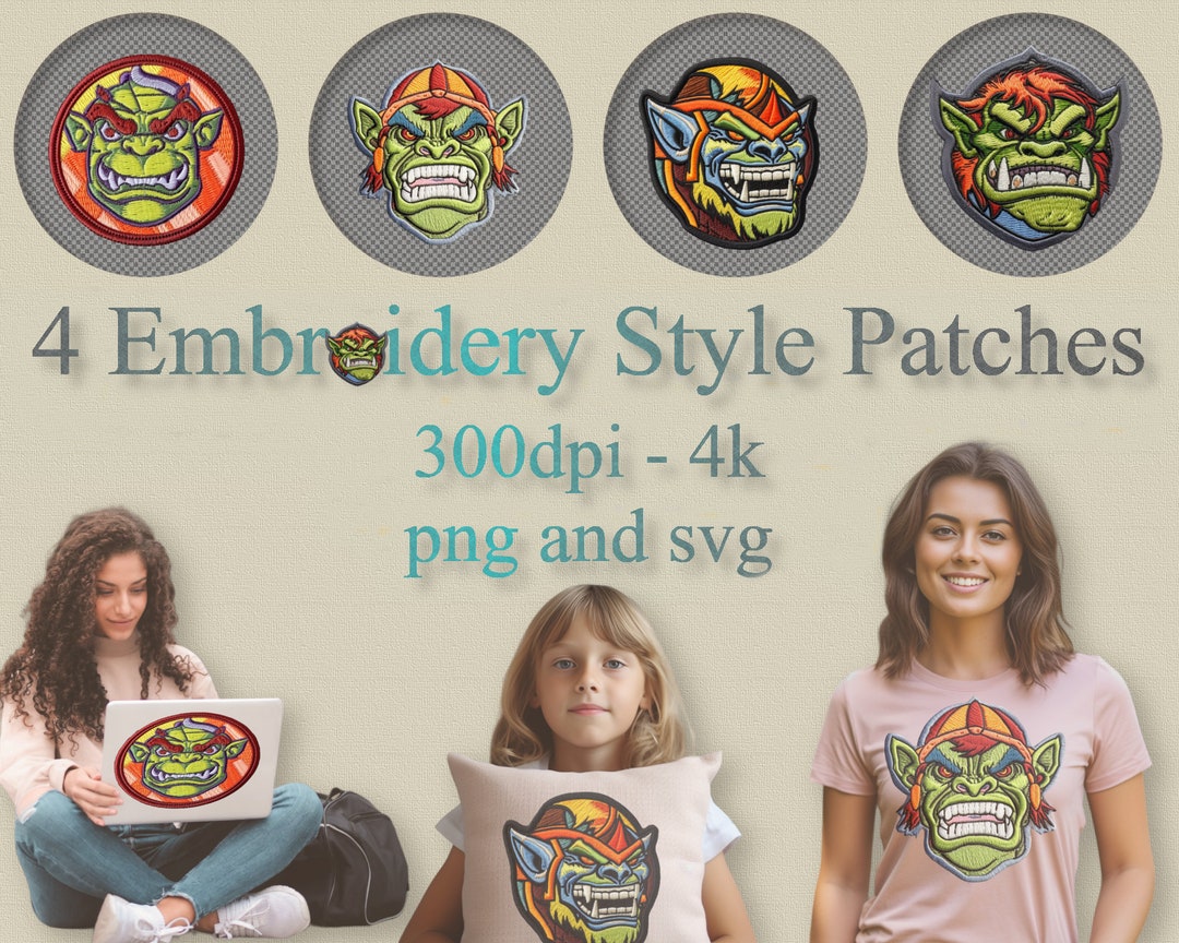 4 Ornery Orc Svg and Png Images for Print Digital Download Images ...