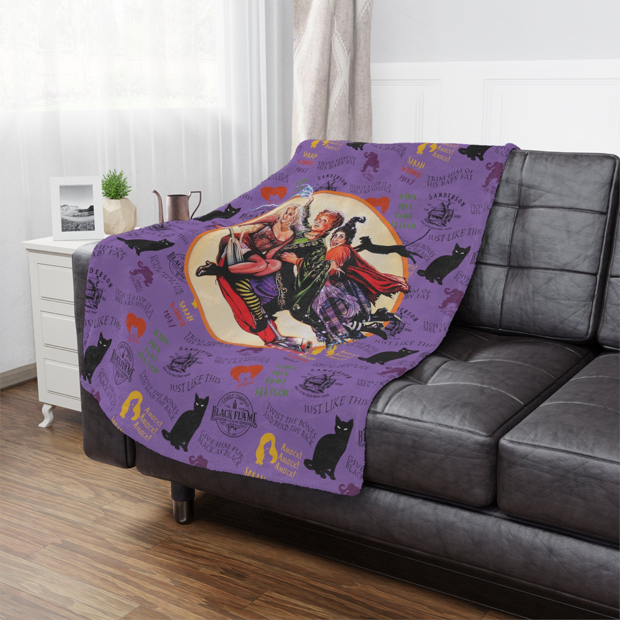 Sanderson Sisters Cozy Minky Blanket Hocus Pocus Throw - Etsy