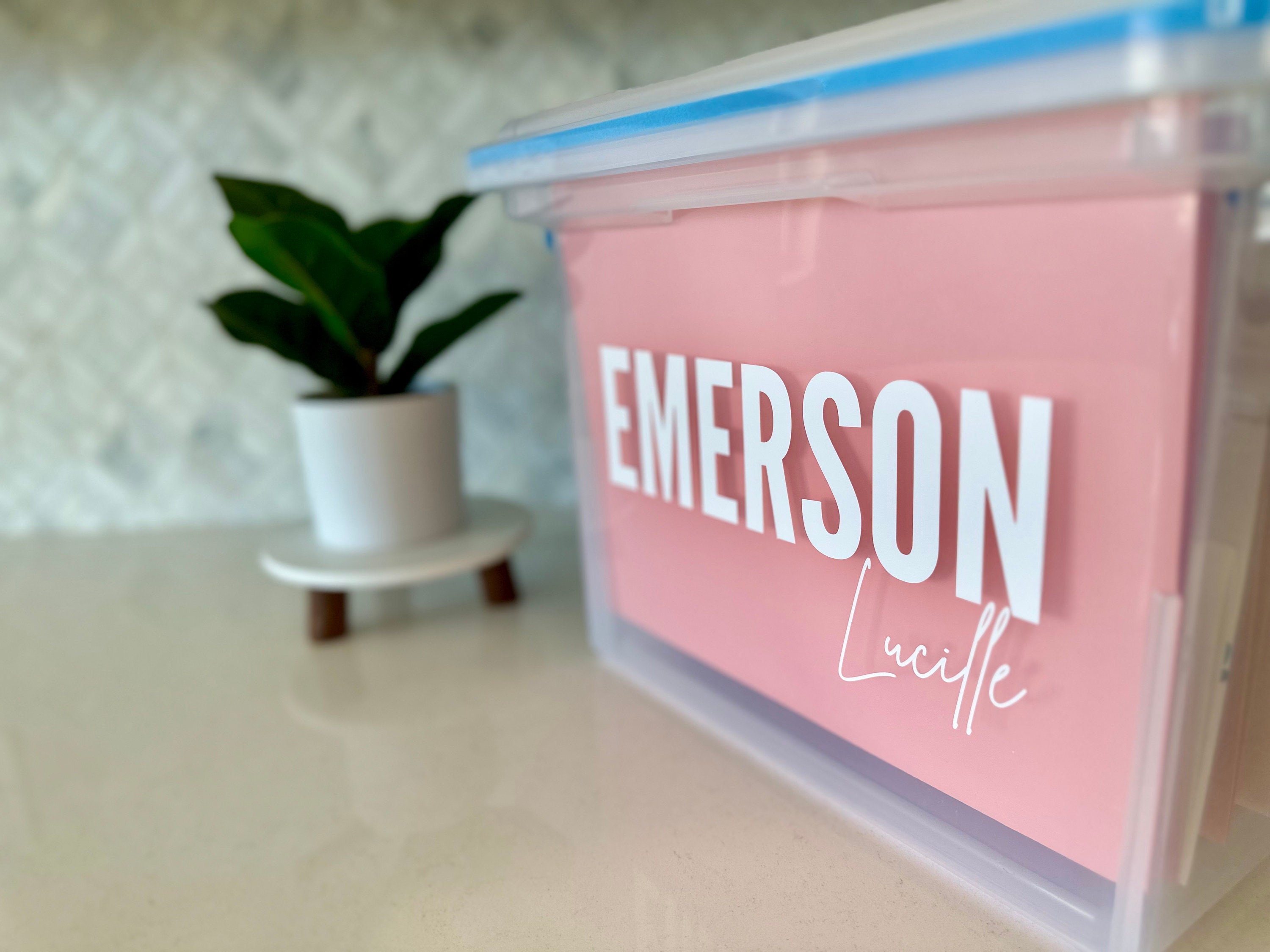 Milestone Tote Box - Decal Only // Memory Box // Keepsake Box // School ...