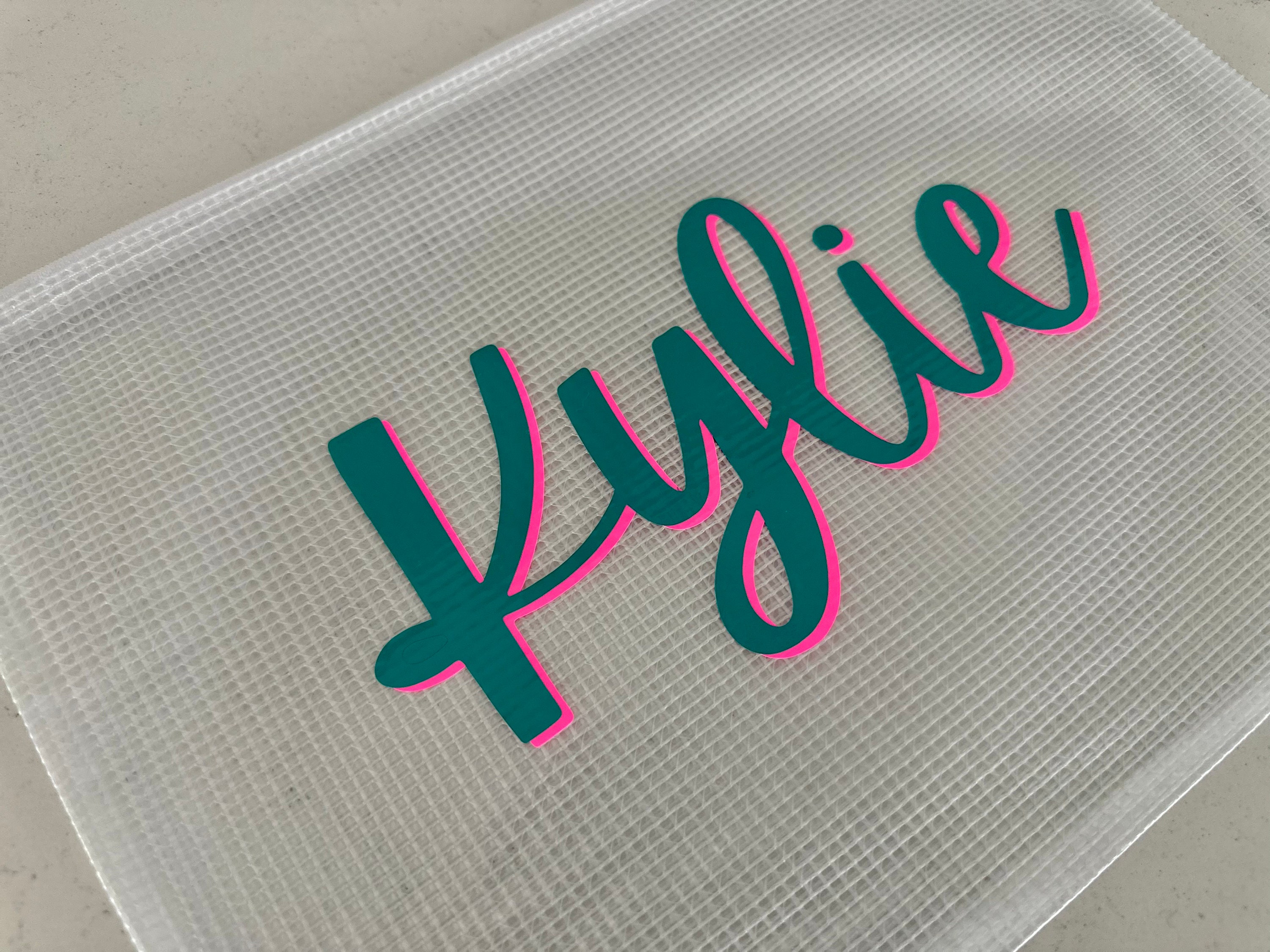 Personalized Zippered Wet Dry Pool Bag // Cursive Font - Etsy