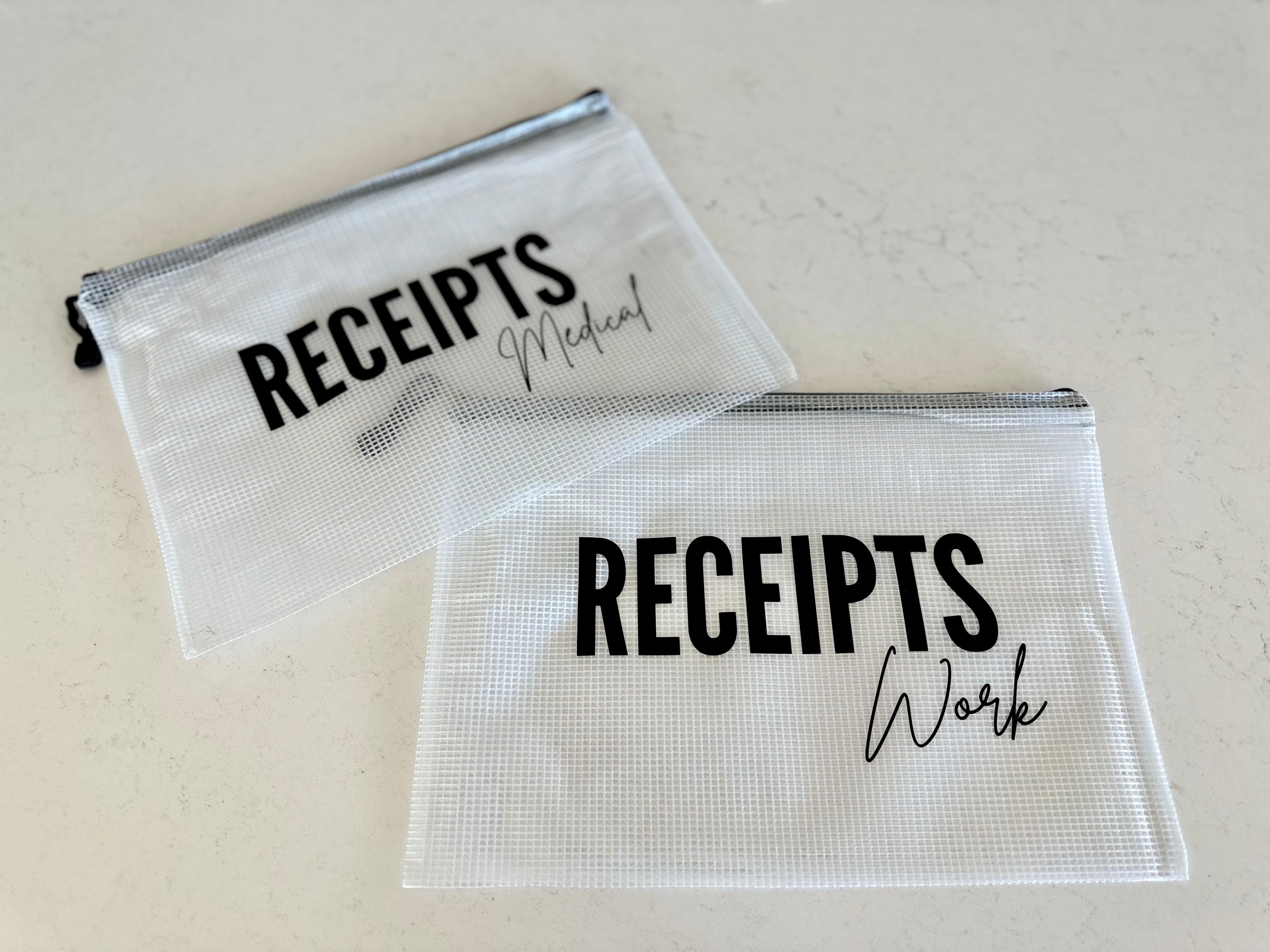 Receipt Organizer Pouch Set Receipt Holder Bags for Work and Medical ...