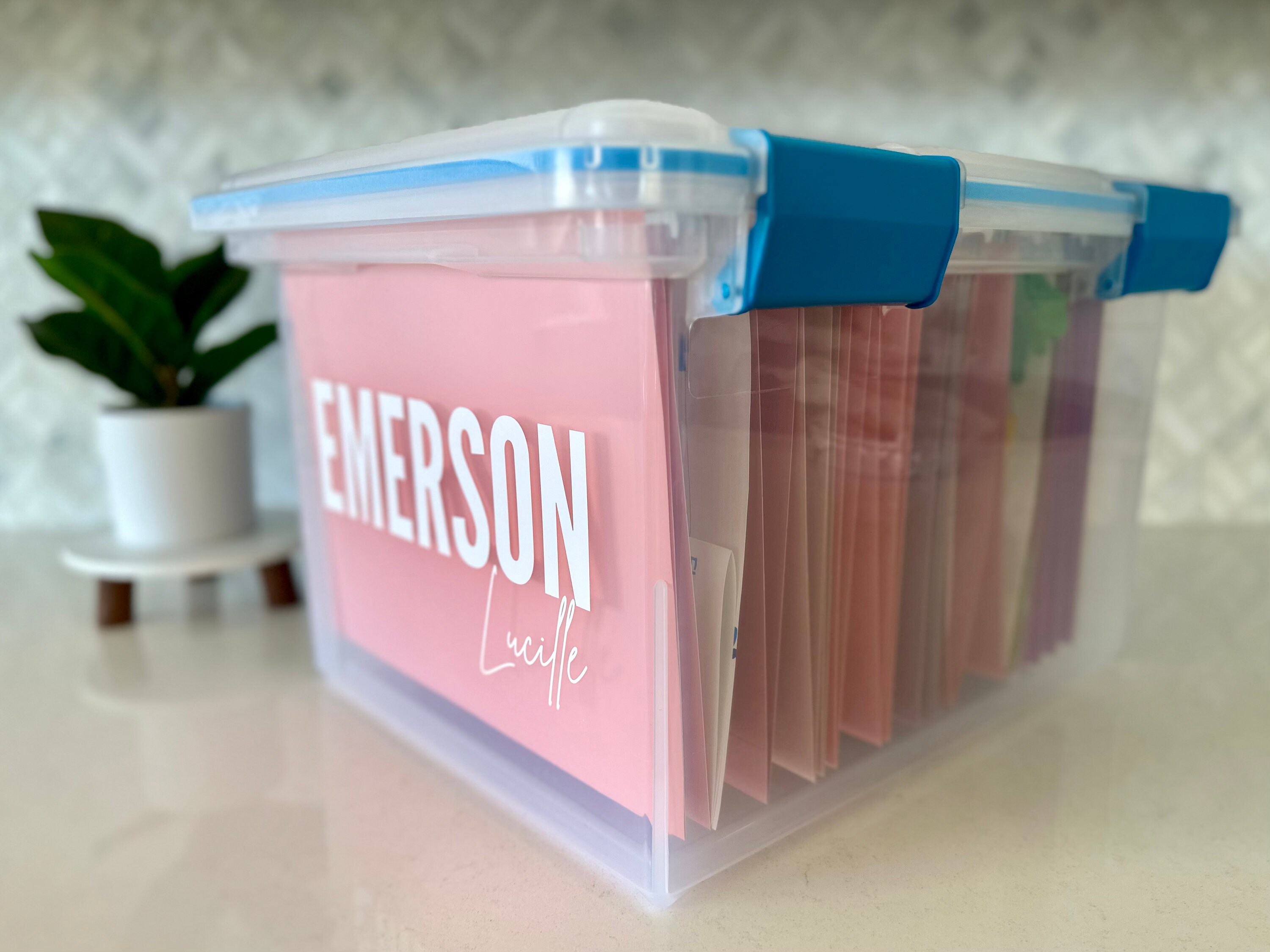 Milestone Tote Box Decal Only // Memory Box // Keepsake Box // School ...