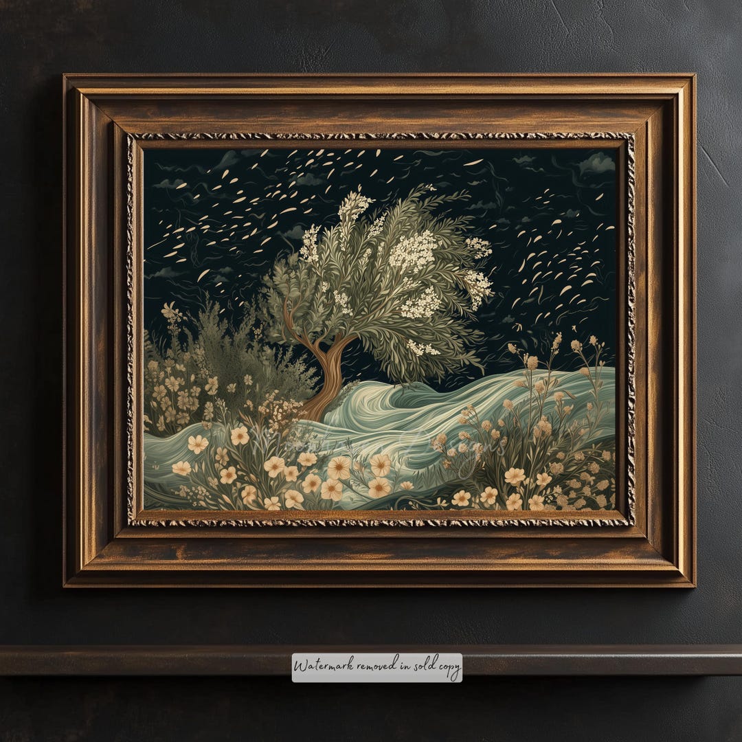 Willow in the Storm Print | Botanical Wall Art | Whimsical Nature Wall ...
