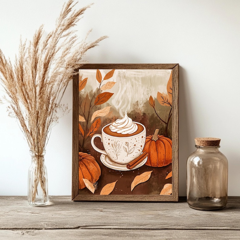 Boho Wall Art PSL | Digital Painting | Autumn Home Decor | Gallery Wall ...