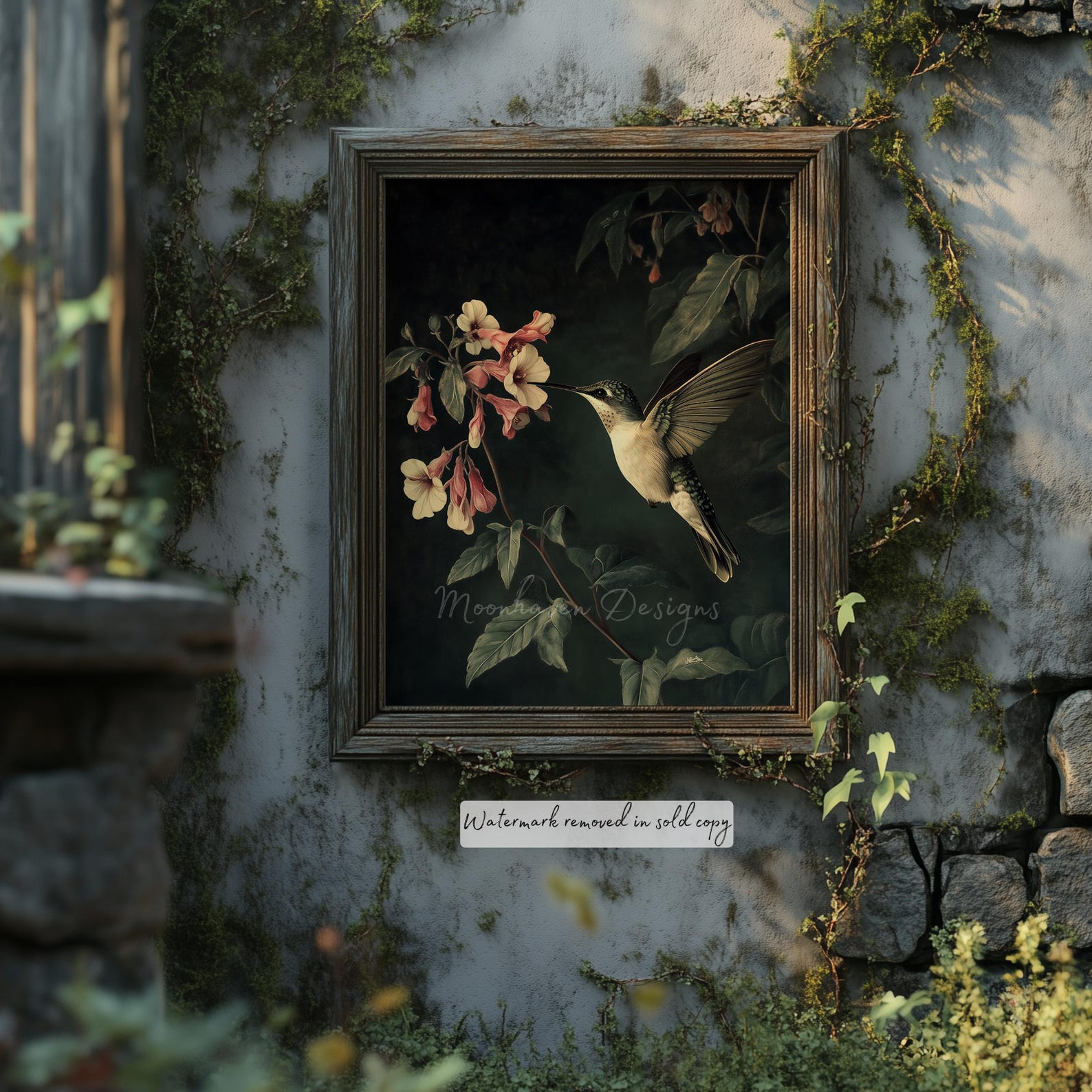 Hummingbird Art Print | Vintage Botanical Bird Decor | Nature Wall Art ...