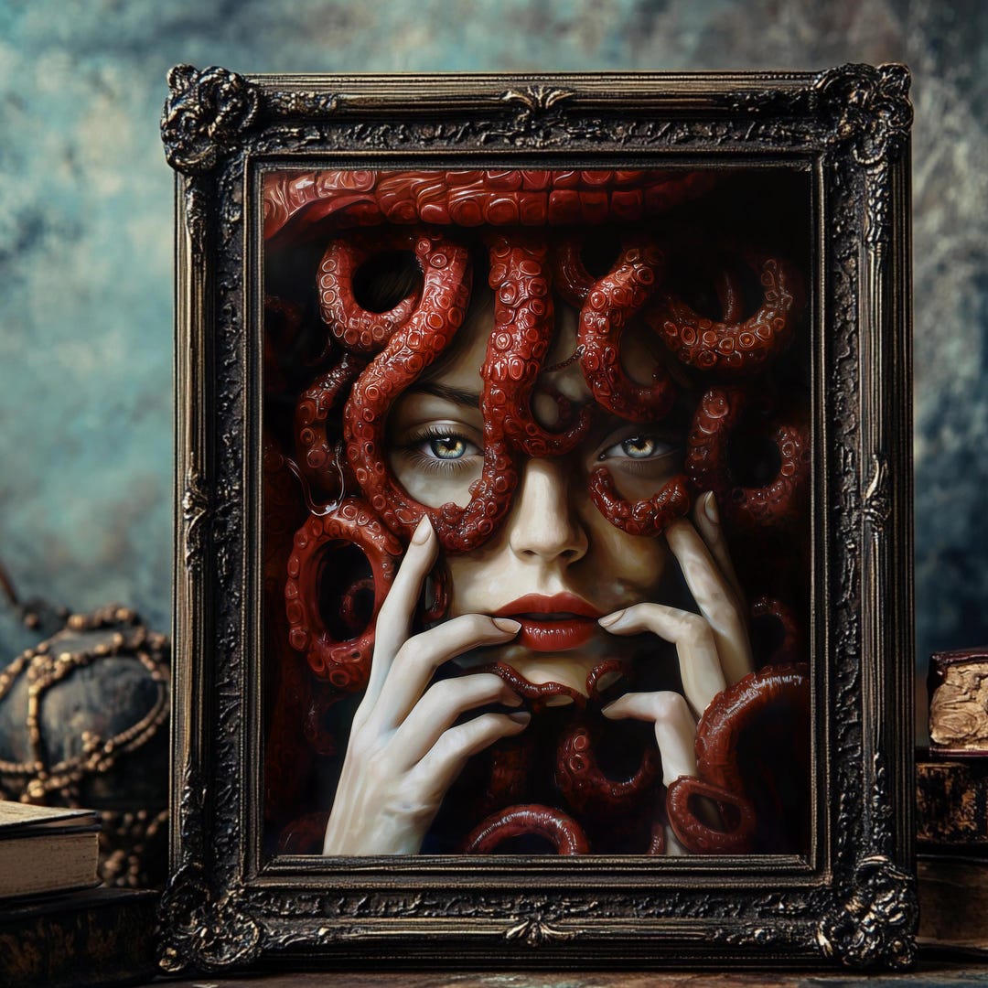 Nautical Fantasy Digital Print | Gothic Horror Art | Deep Ocean ...