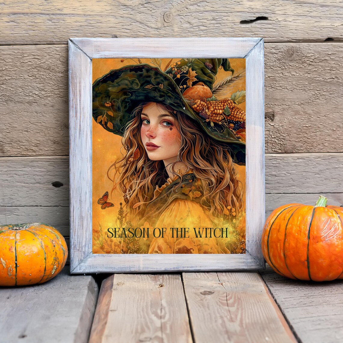 Season of the Witch Art Print Autumn Witch Wall Art Halloween Decor ...