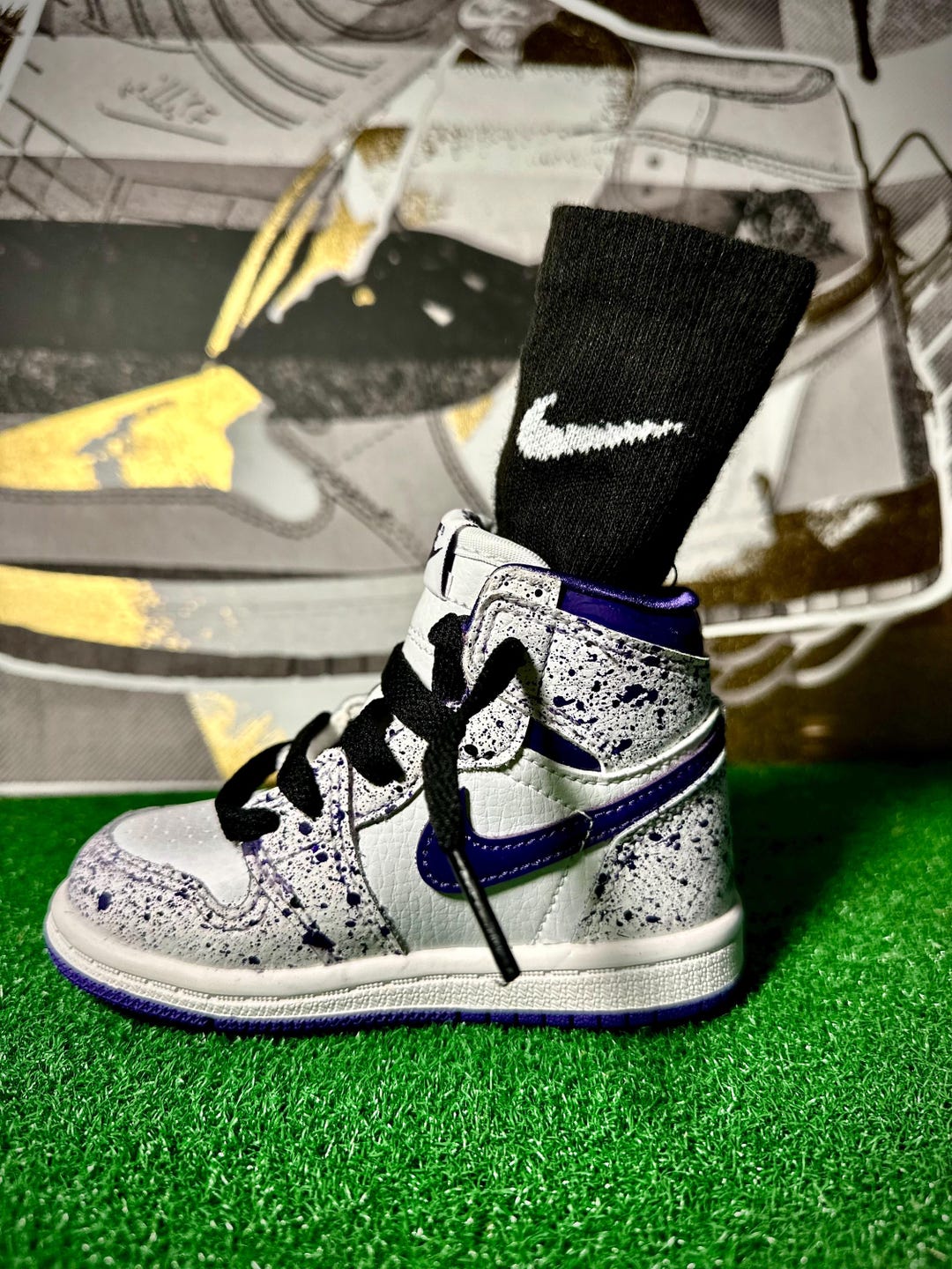 Custom Jordan Drip Putter Cover | White and Purple Golf Accessories ...