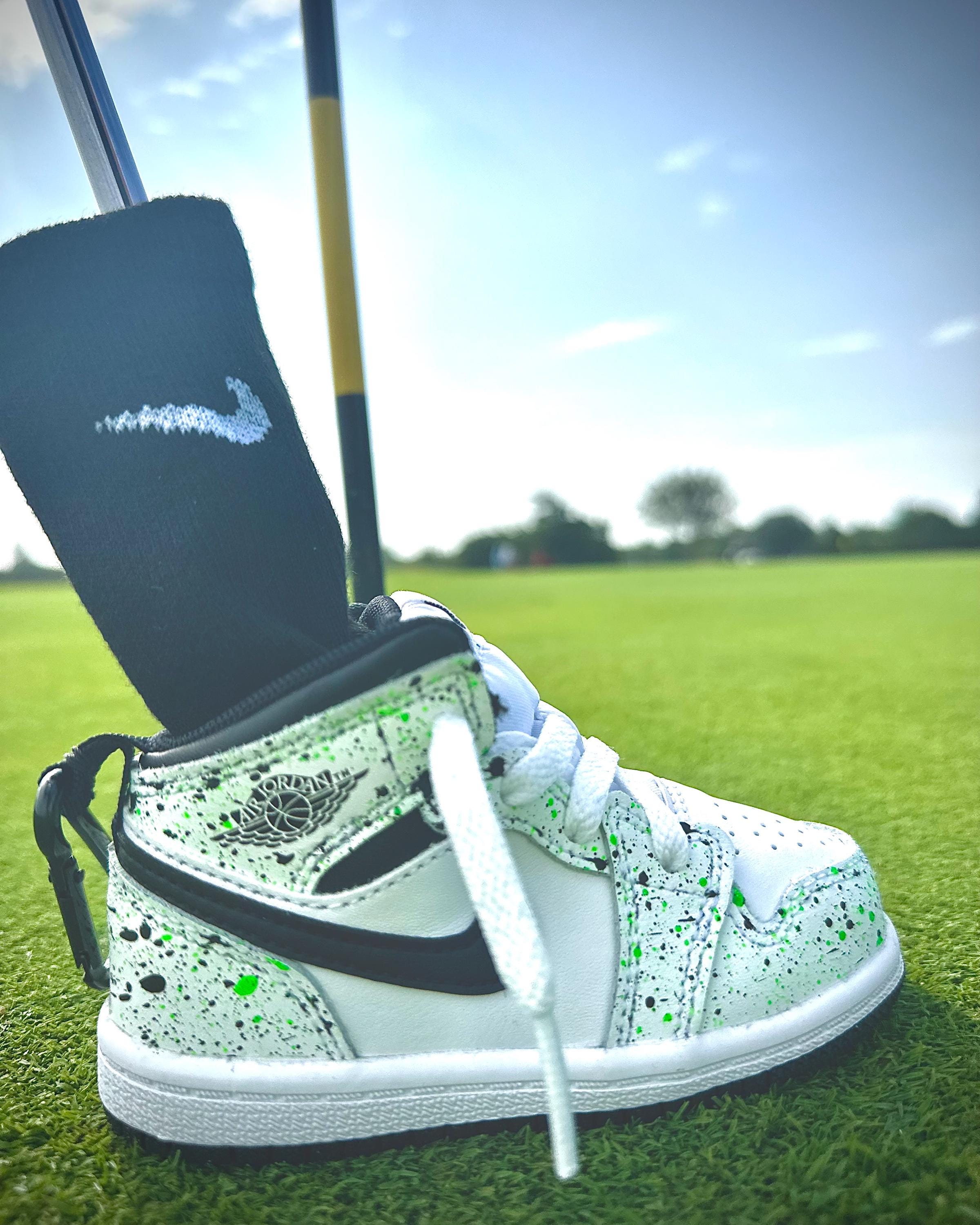 Custom Jordan Drip Putter Cover White, Lime, and Black Golf Accessories ...