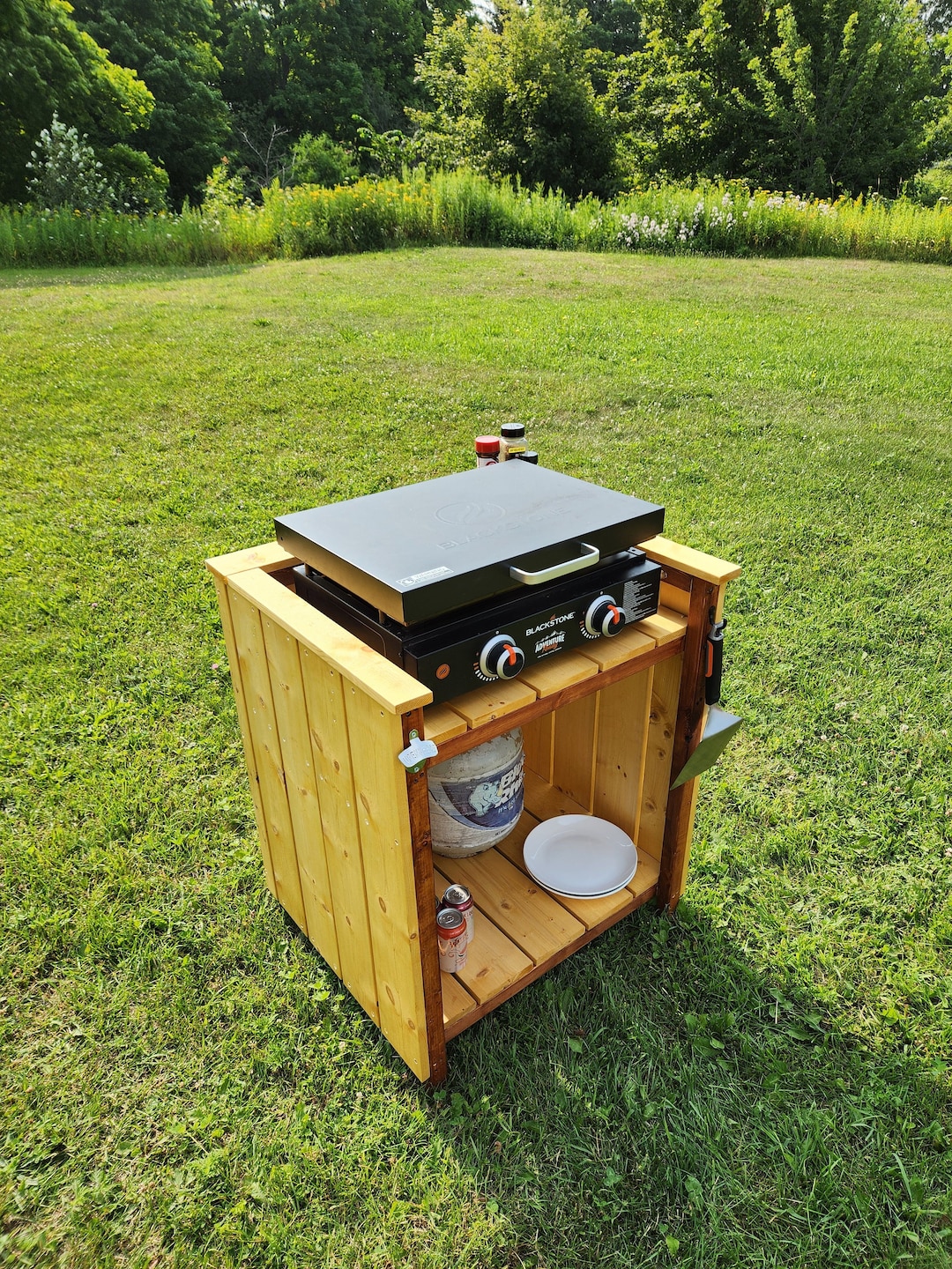 Blackstone Griddle Stand Build Plans DIY Grill Station Outdoor Kitchen ...