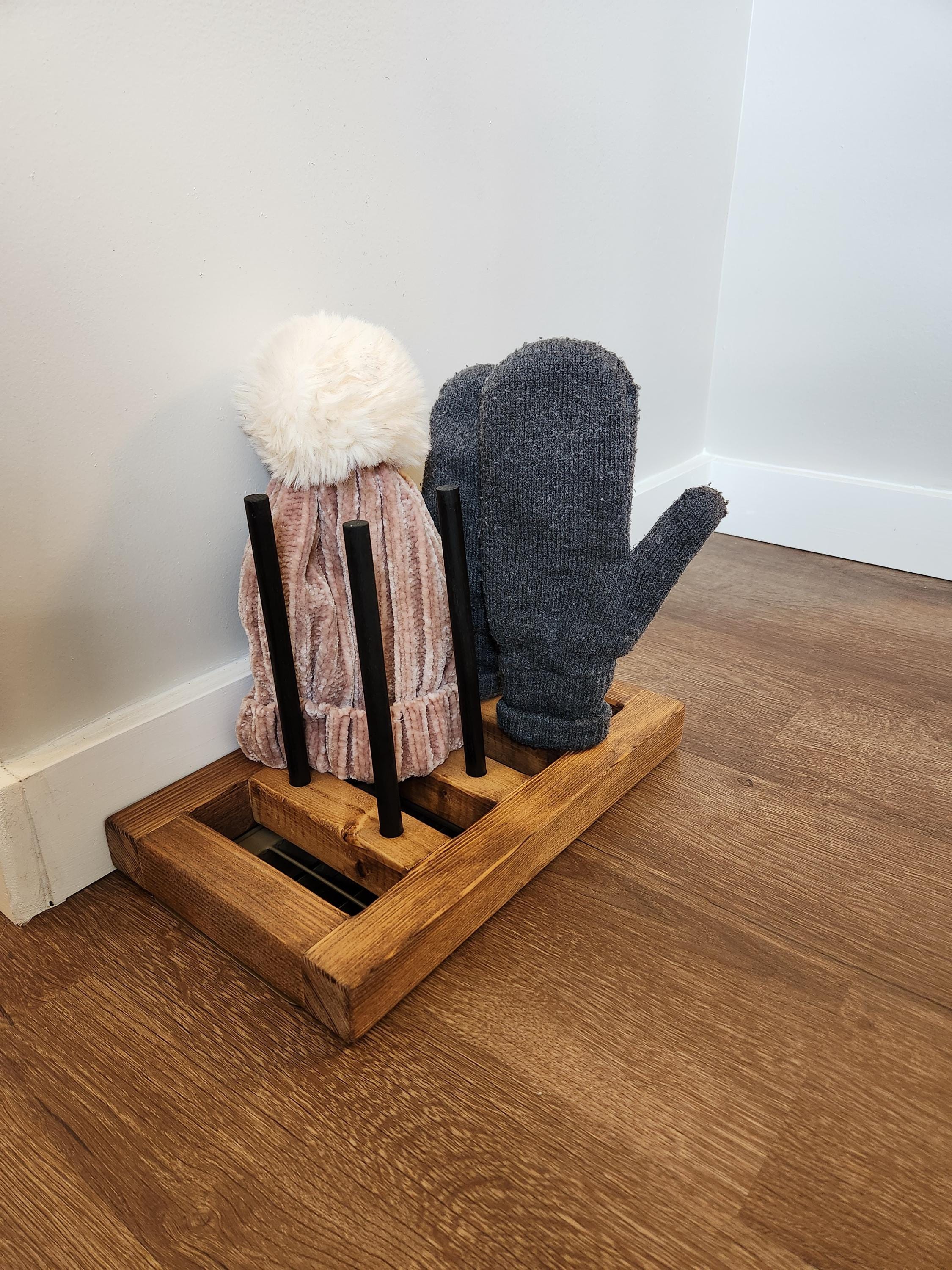 Mitten Rack Glove Dryer Over Vent Heated Mitten Holder Hat Rack Floor ...