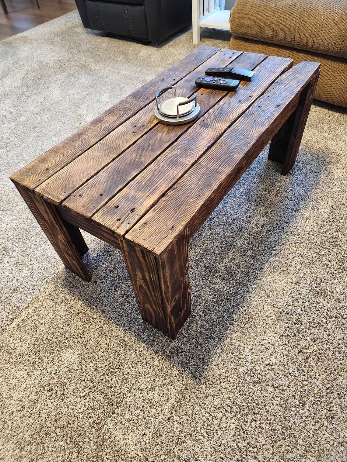 Coffee Table Plans DIY Simple Rustic Coffee Table PDF Torched Wood Look ...