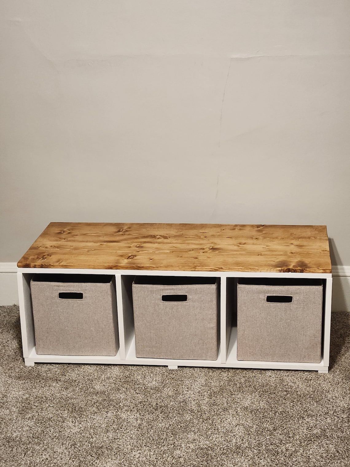 Bench Cube Organizer Build Plans DIY Farmhouse Entry Bench Storage PDF ...