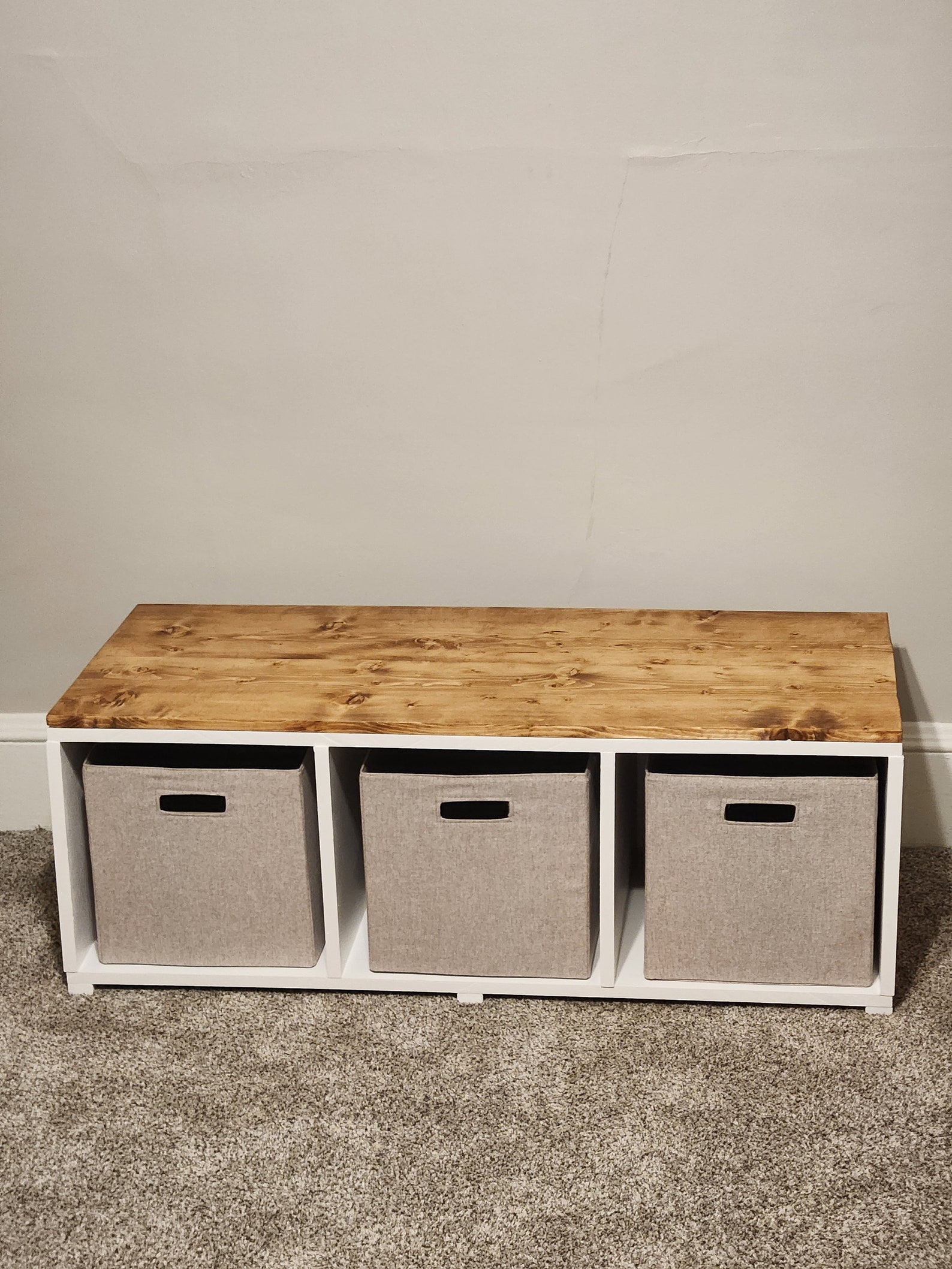 Bench Cube Organizer Build Plans DIY Farmhouse Entry Bench Storage PDF ...