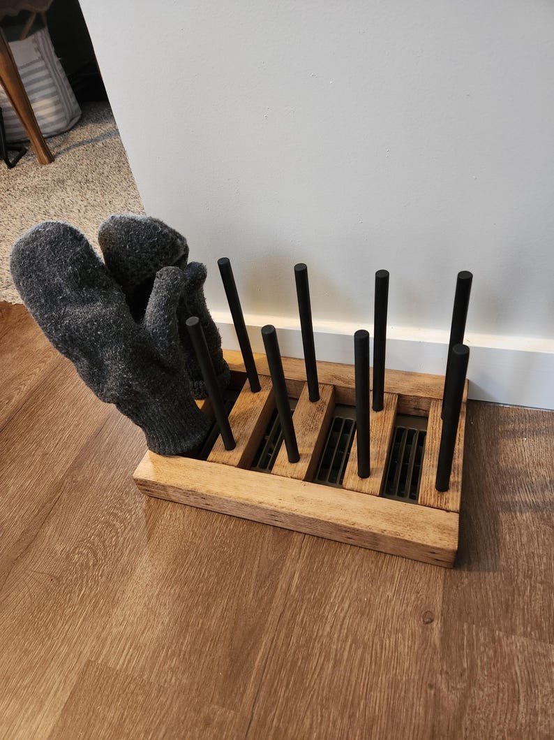 Mitten Rack Glove Dryer Over Vent Heated Mitten Holder Hat Rack Floor ...