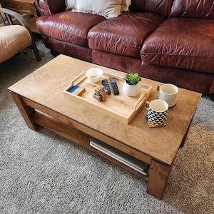 DIY Lift Top Coffee Table Plans Rustic Secret Storage Table Plans DIY ...