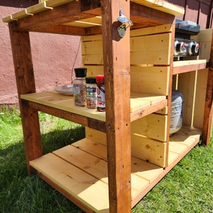 Griddle Stand Build Plans DIY Outdoor Furniture Plans Blackstone Stand ...