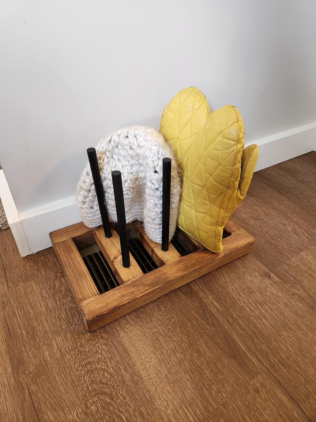 Mitten Rack Glove Dryer Over Vent Heated Mitten Holder Hat Rack Floor ...