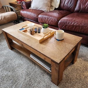 DIY Lift Top Coffee Table Plans Rustic Secret Storage Table Plans DIY ...