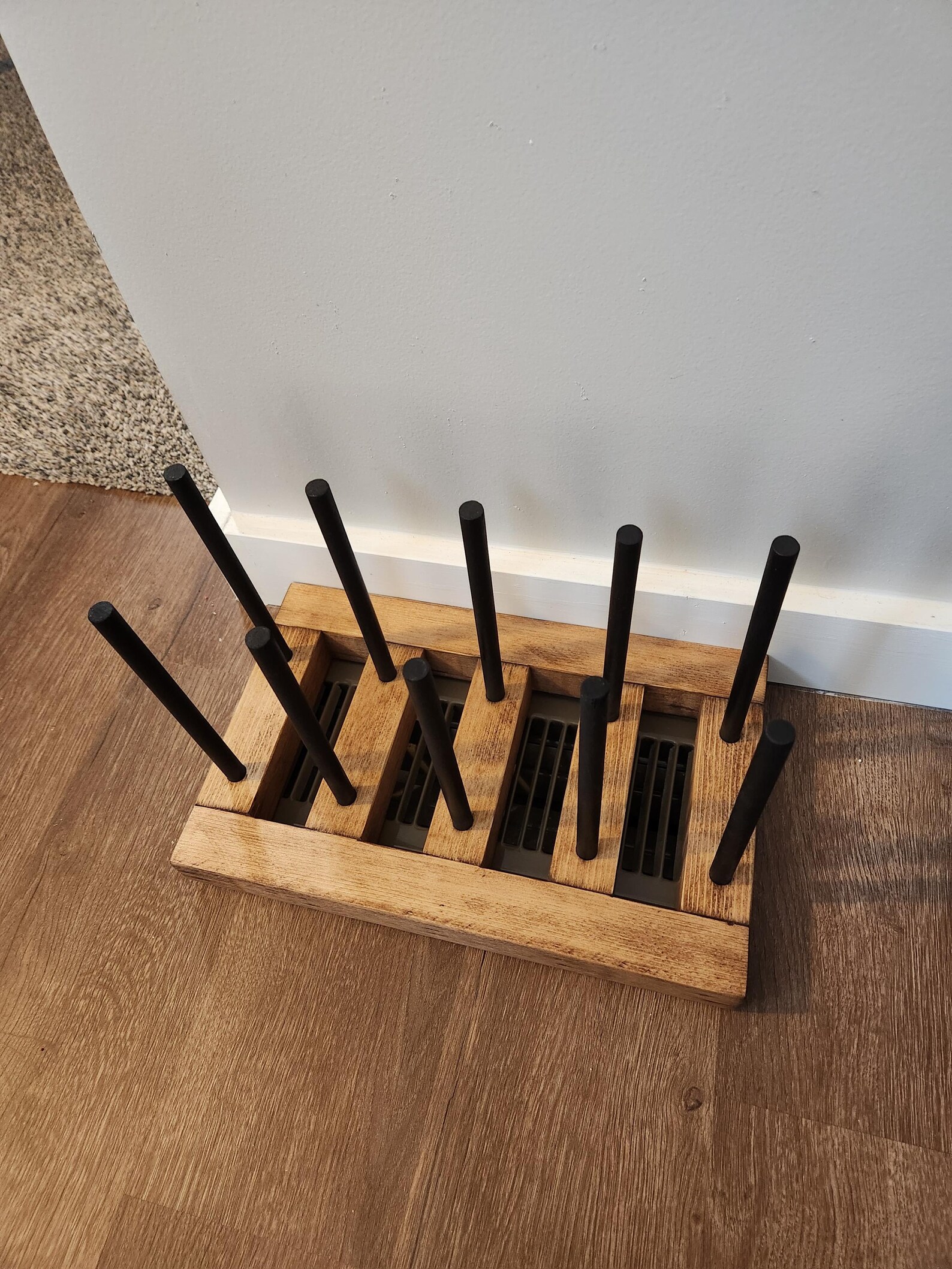 Mitten Rack Glove Dryer Over Vent Heated Mitten Holder Hat Rack Floor ...