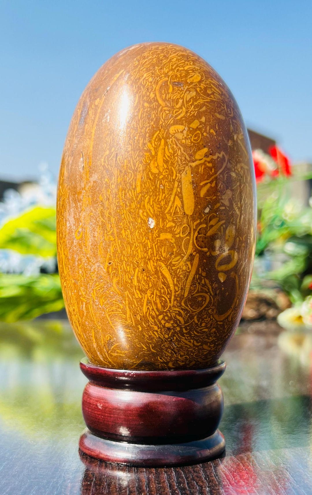 126MM Natural Mariam Jasper / Calligraphy Jasper Stone HQ Metaphysical Healing Power Stone ...