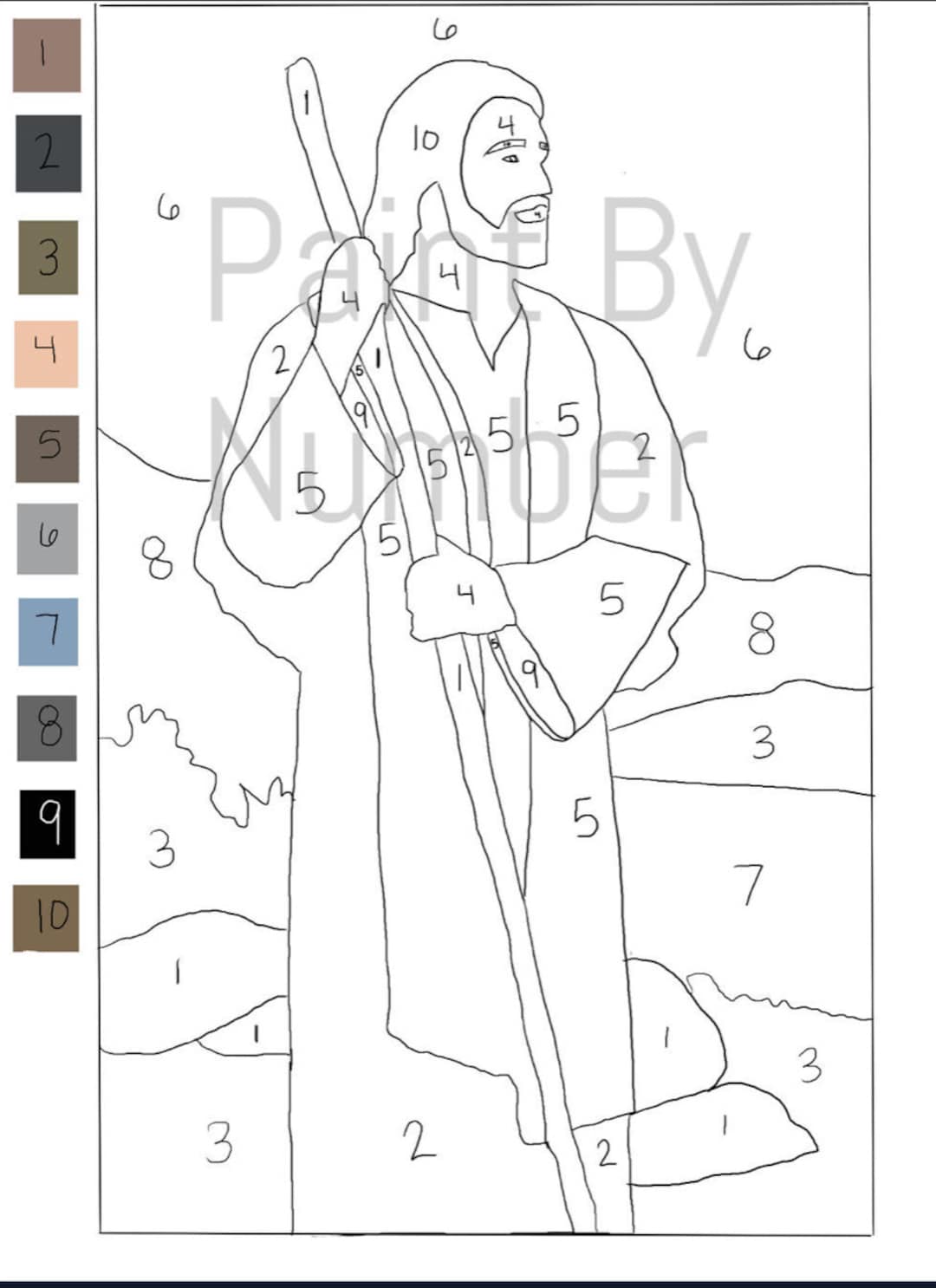 Paint by Number-jesus Christ - Etsy