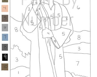 PAINT by NUMBER Bundle of 3 Jesus Christ Photos General Conference ...