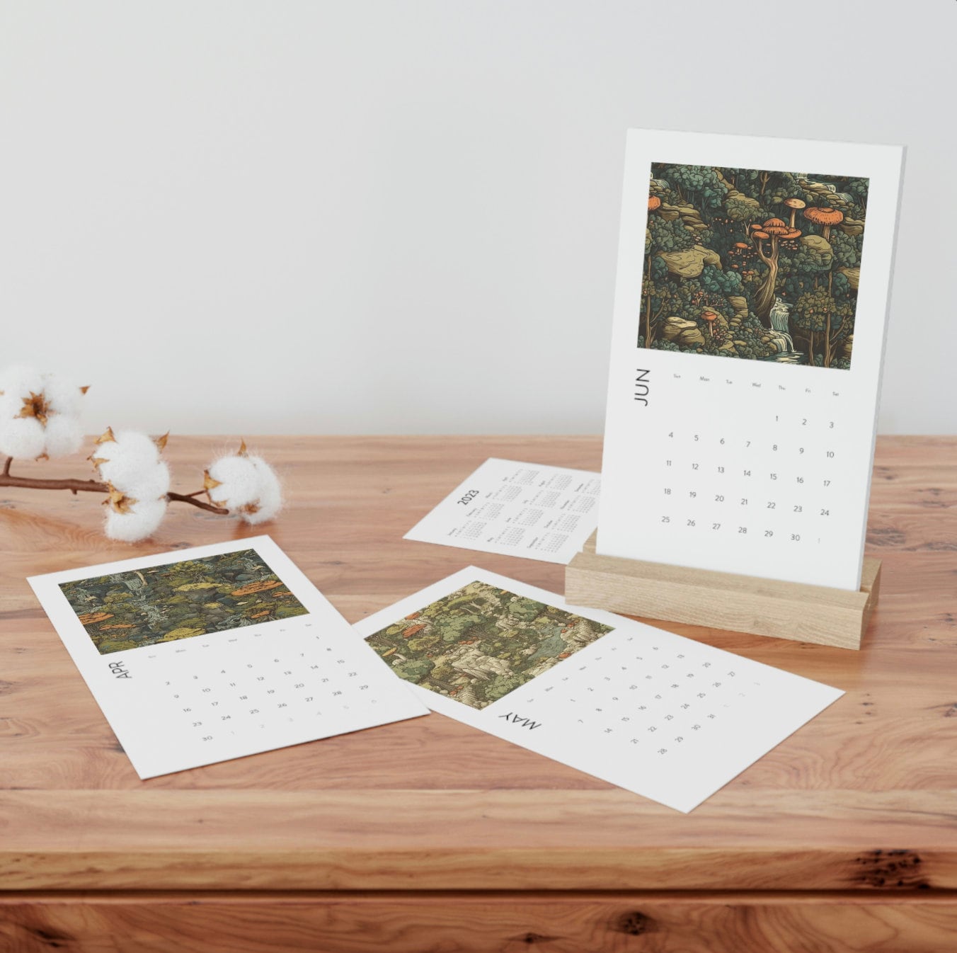 Nature-themed Vertical Desk Calendar 2023 - Etsy