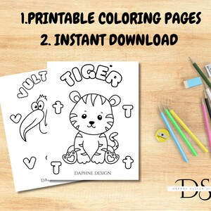 26 Alphabet Animal Coloring Pages,abc Coloring Page,homeschool ...