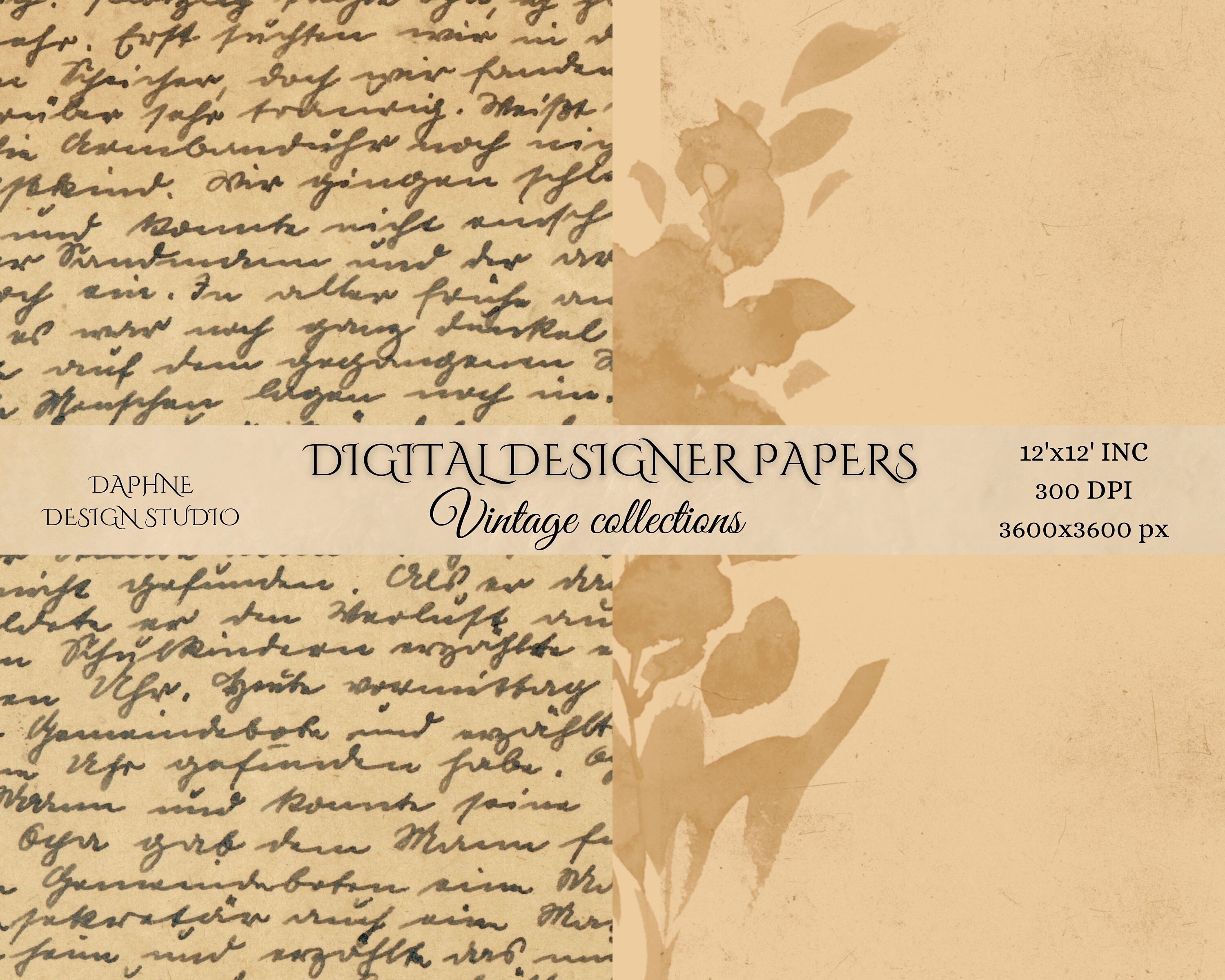 Old Paper Texture, Vintage Digital Paper, Junk Journal Background ...