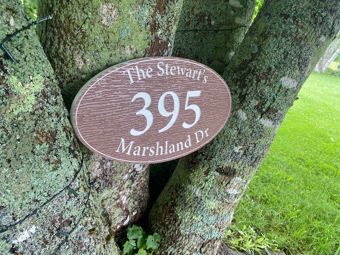 Personalized PVC Oval Address Sign - Etsy