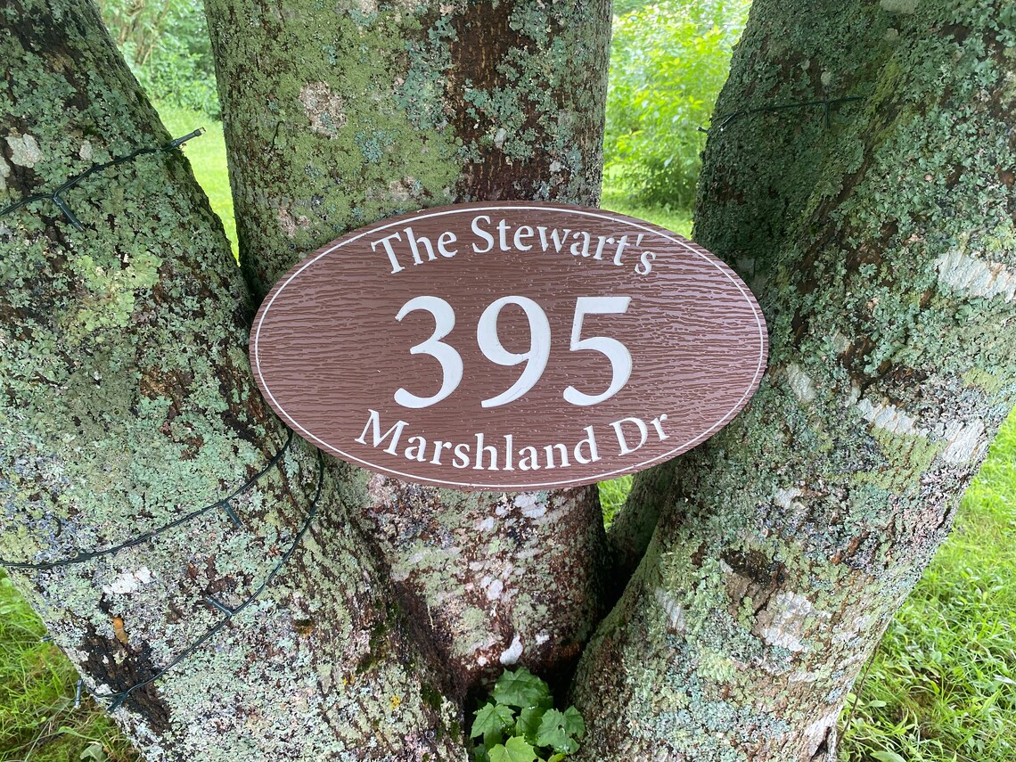 Personalized PVC Oval Address Sign - Etsy