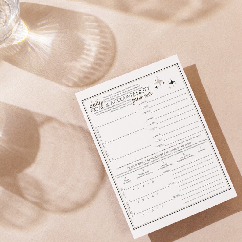 Daily Goal & Accountability Planner - Etsy