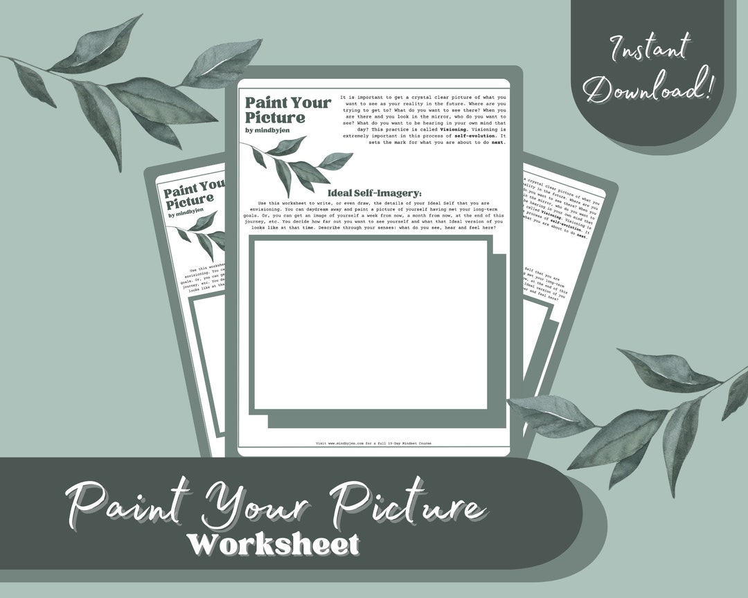 Paint Your Picture Worksheet - Etsy