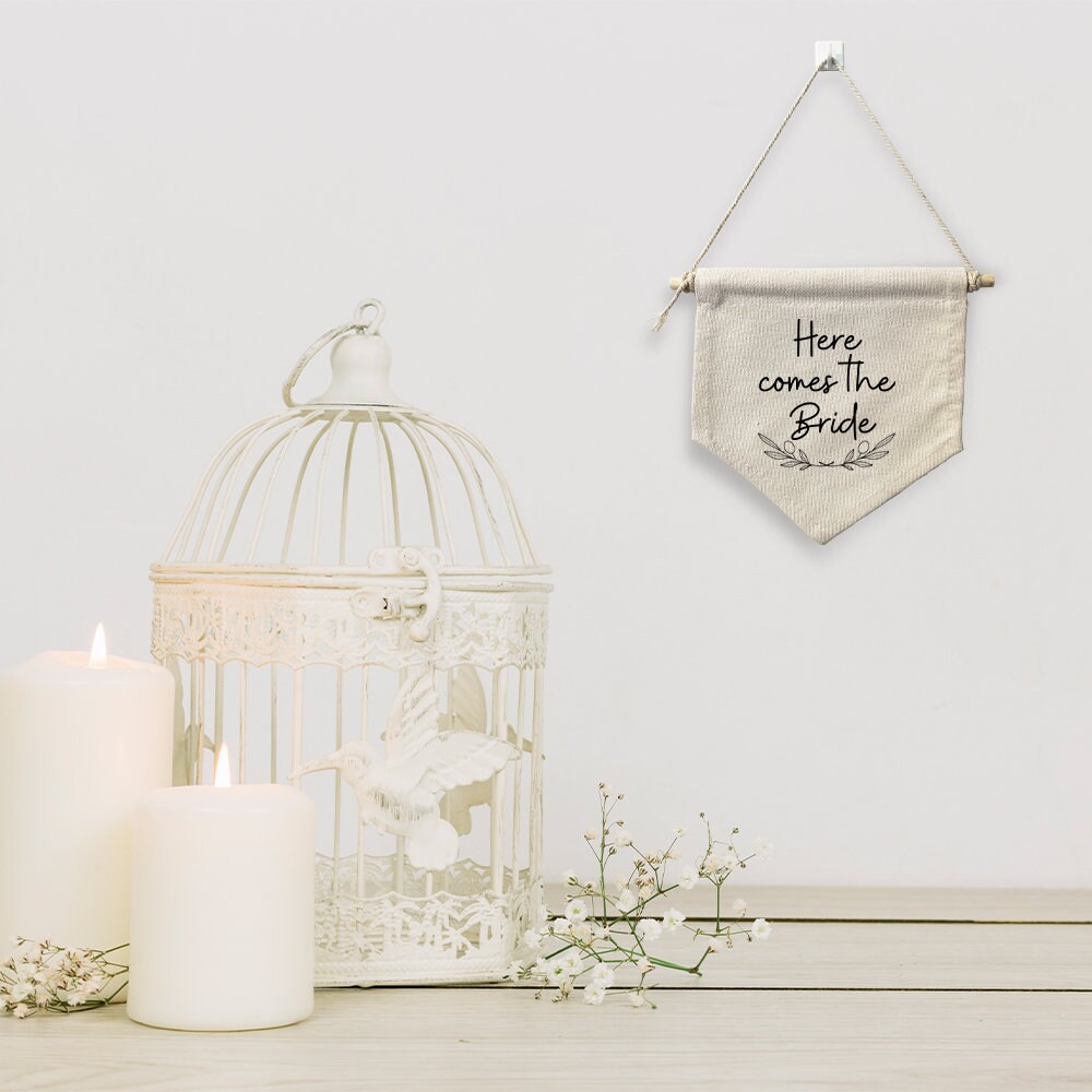 Here Comes the Bride Hanging Banner - Sublimation Print | Canvas ...