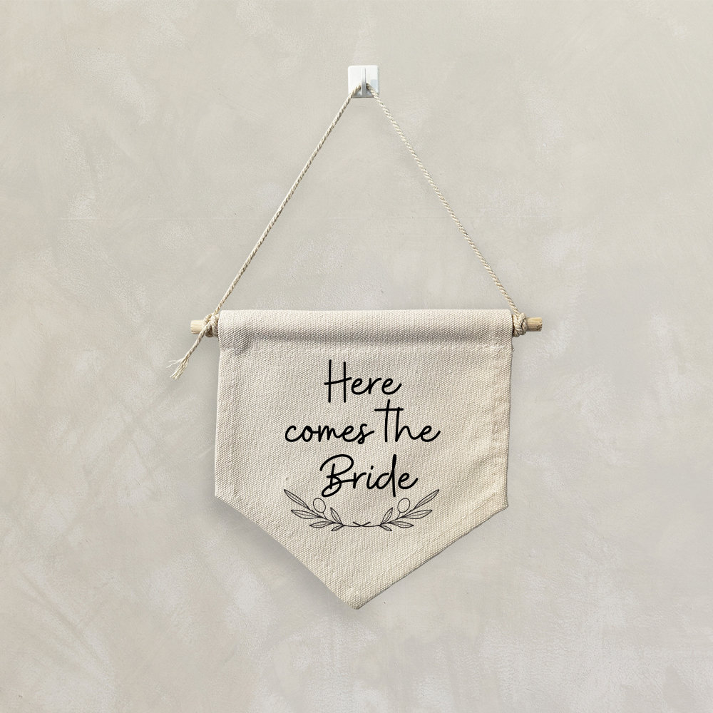 Here Comes the Bride Hanging Banner - Sublimation Print | Canvas ...