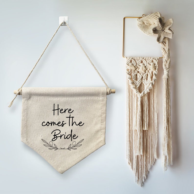 Here Comes the Bride Hanging Banner - Sublimation Print | Canvas ...