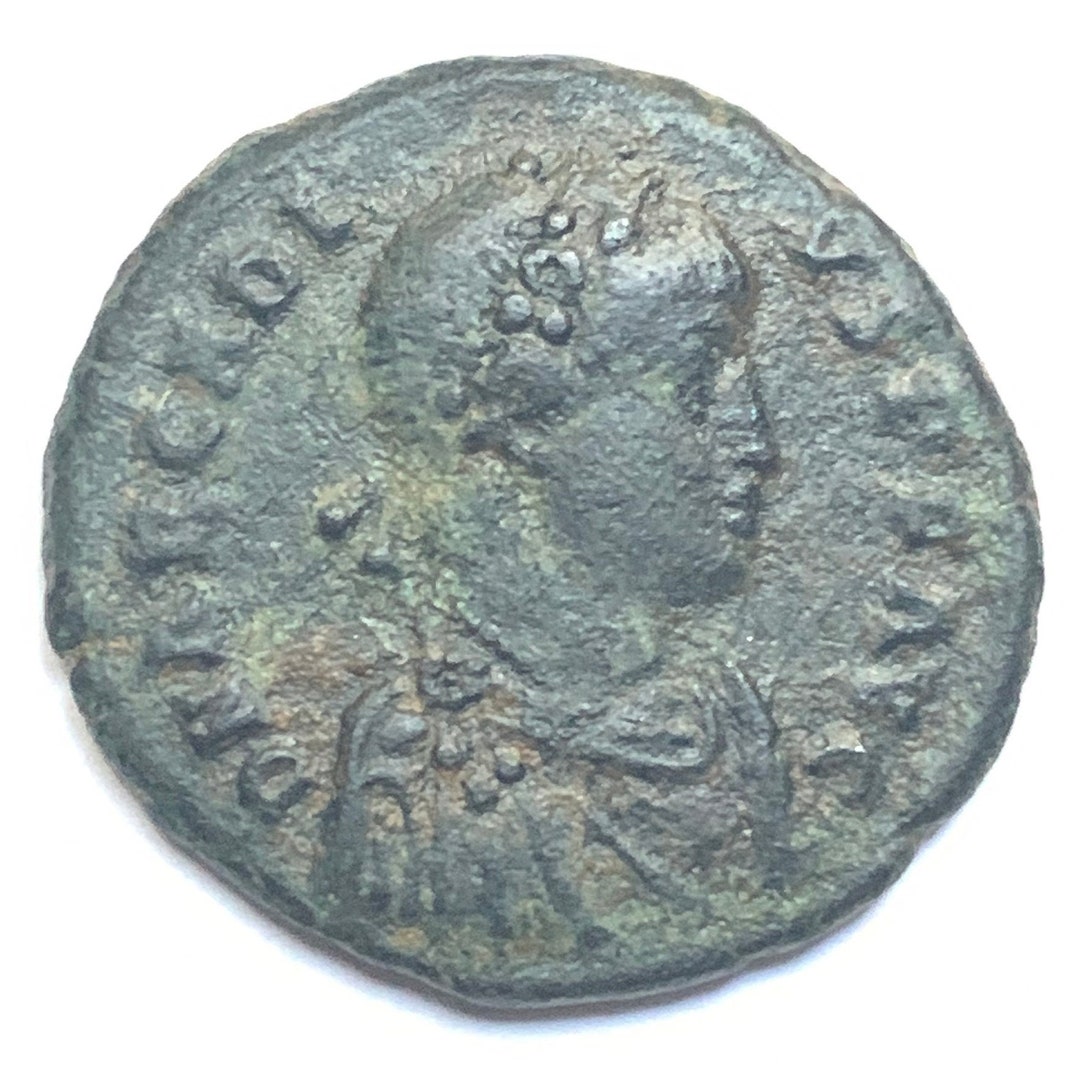 Authentic Arcadius Æ Follis, Emperor Holding Globe and Standard, Antiochia - Etsy