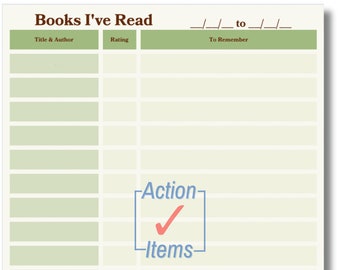 Books I've Read Tracker - Etsy