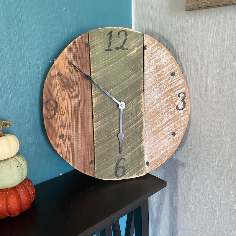Reclaimed Wood Clock - Etsy