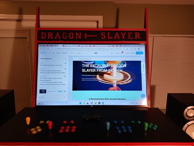 Arcade Machine Excaliber Dragon Slayer Dual Platform, Twin PC Powered ...