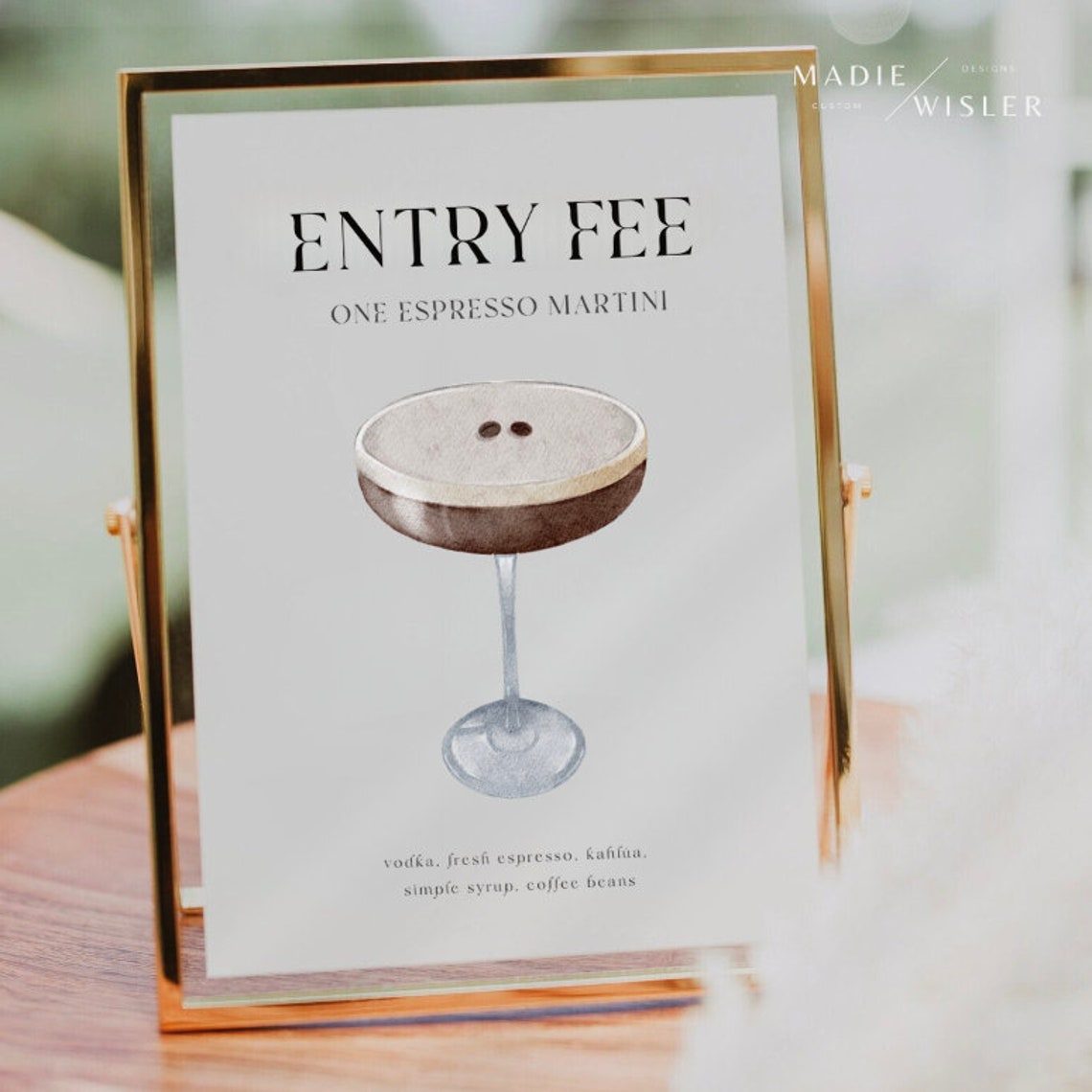 Espresso Martini Signature Drink | Editable Signature Drink | Signature ...