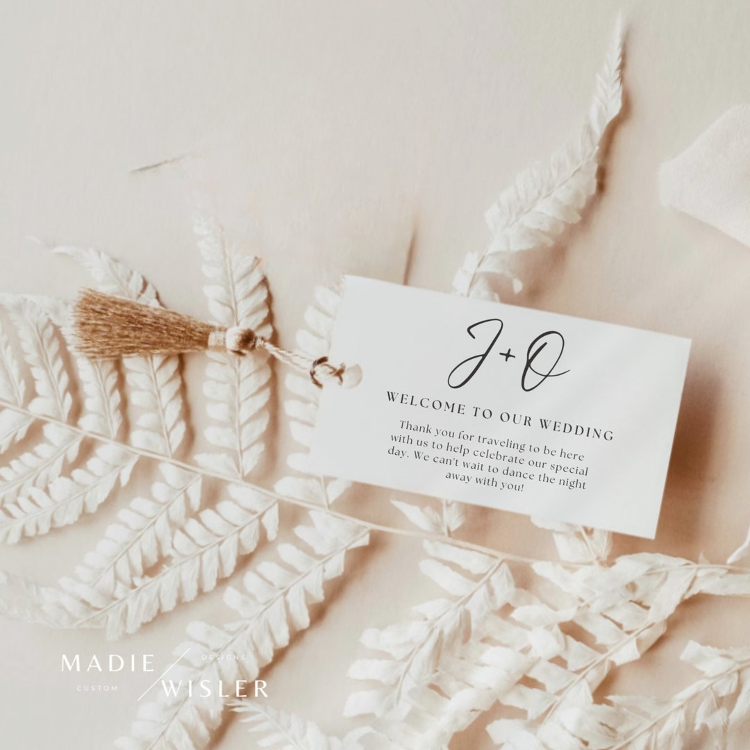 Wedding Welcome Bag Tags | Welcome Bag Tags | Editable Welcome Tags ...