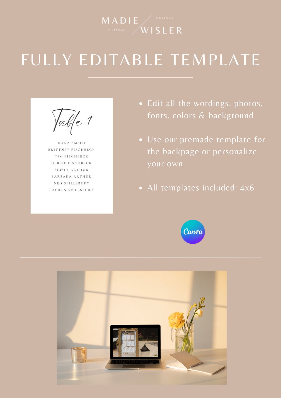 4x6 Seating Chart Template Photo Table Number Seating Chart Printable ...