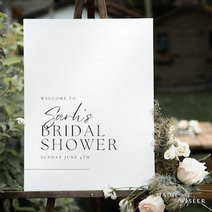 Minimalist Bridal Shower Welcome Sign Template | Bohemian Welcome Sign ...