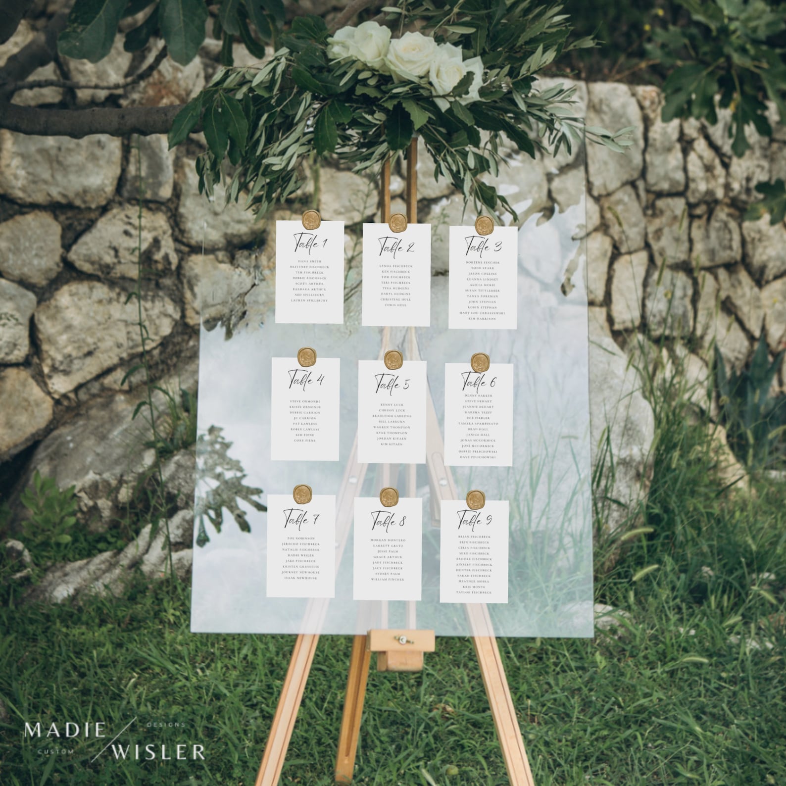 4x6 Seating Chart Template | Photo Table Number | Seating Chart ...